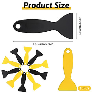 10 Pieces Plastic Scraper Putty Knife Flexible Resin Scraper Paint Scrapers Air Bubble Remover Sticker Installation Tool for 3D Printing Resin Removal Patching Spackling Decal