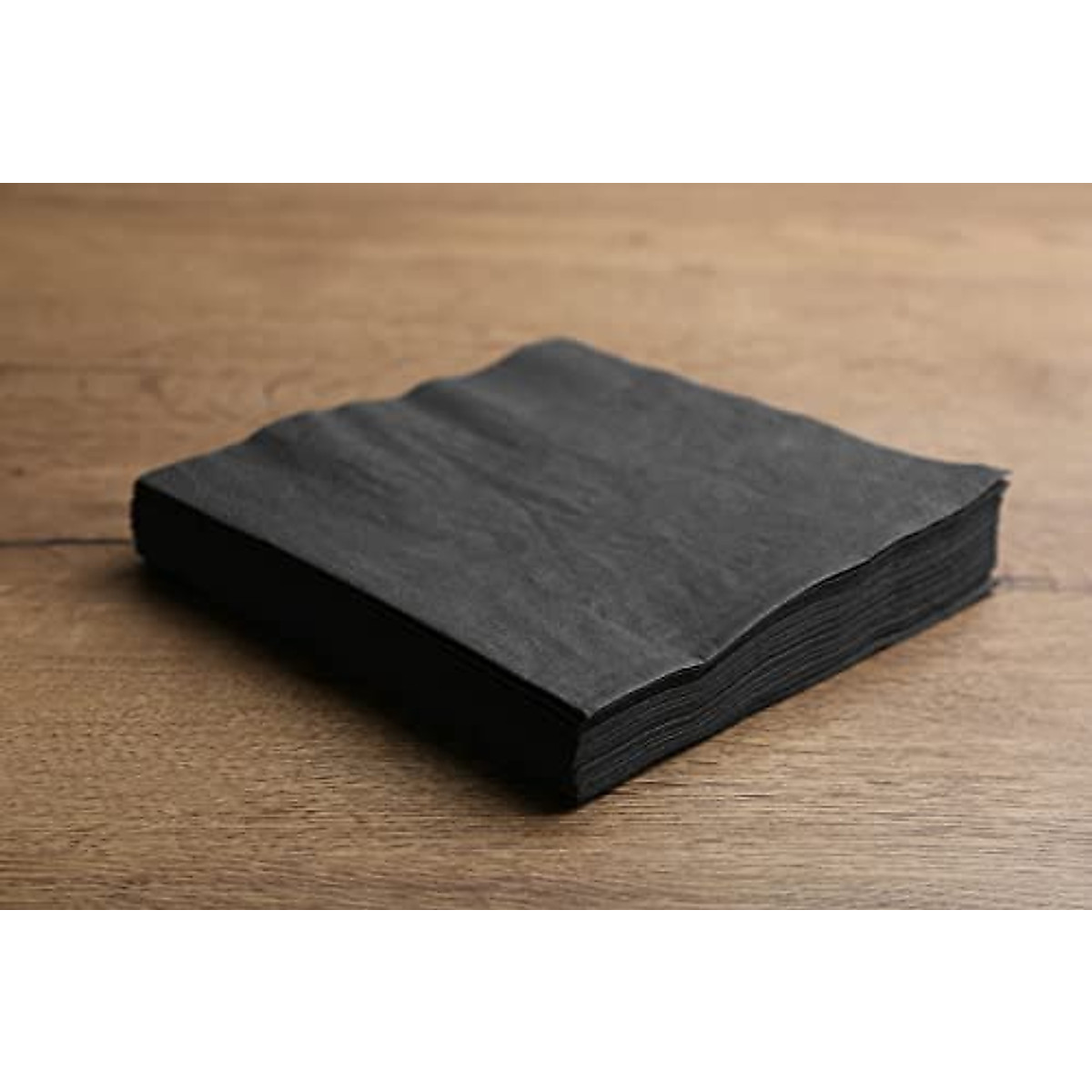 Perfectware 2ply Black Beverage Napkins. 300 Count 2Ply Cocktail Black Napkins. 10 x 10 Black Beverage Napkin.