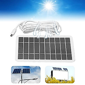Solar Panel Charger,2W USB Mini Solar Panel, 5V Polysilicon Low Power Electrical Appliances Solar Charger with 9.8 Foot USB Cable, for Mobile Phone, Water Pumps, Street Lights etc, 2W USB Mini S