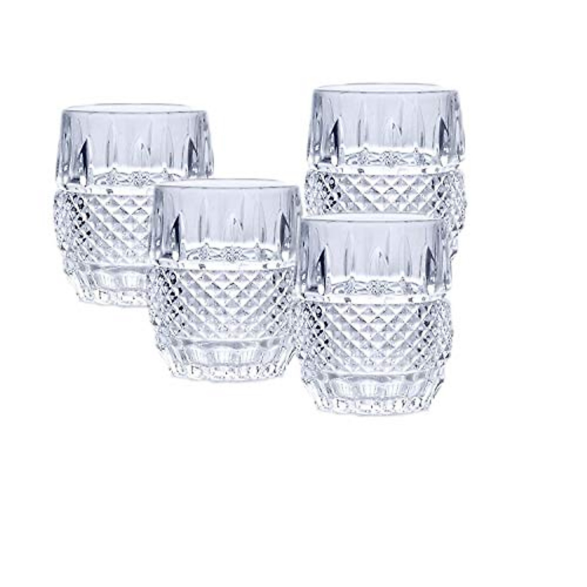 Mikasa Delano Double Old-Fashioned Glass, 10oz, Fine Crysrtal, Set of 4