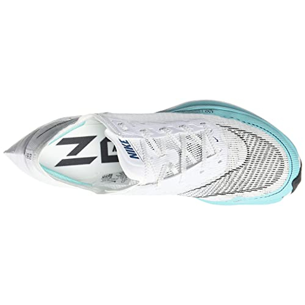 Nike Womens ZoomX Vaporfly Next%2, White/Black-Aurora Green, Size 8.5