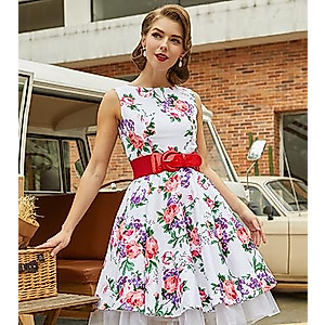 GRACE KARIN Plus Size Elastic Designer Belts Buckled Waistband for Party Skirts (2XL,Red)