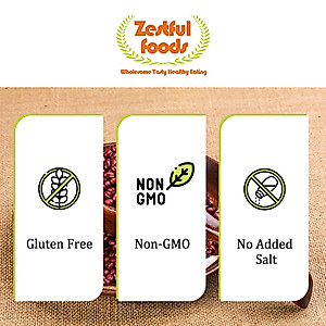 Zestful Foods Adzuki Beans - Chinese Red Beans, Non-GMO, Sproutable, Vegan - Perfect for Asian Recipes, Soups, and Desserts - 4 Lbs. (2 pack, 2 Lbs. each)