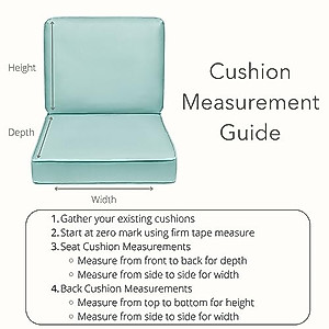 Quality Outdoor Living 29-CB02LV Loveseat Cushion, 46x26, Cobalt,3 Piece Assortment