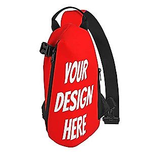 Custom Crossbody Chest Bag Custom Crossbody Backpack Your Own Add Your Design Sport Shoulder Crossbody Bag Customized Gifts Customized Gifts Personalized Photo Gifts Custom Gifts For Men,Black-3