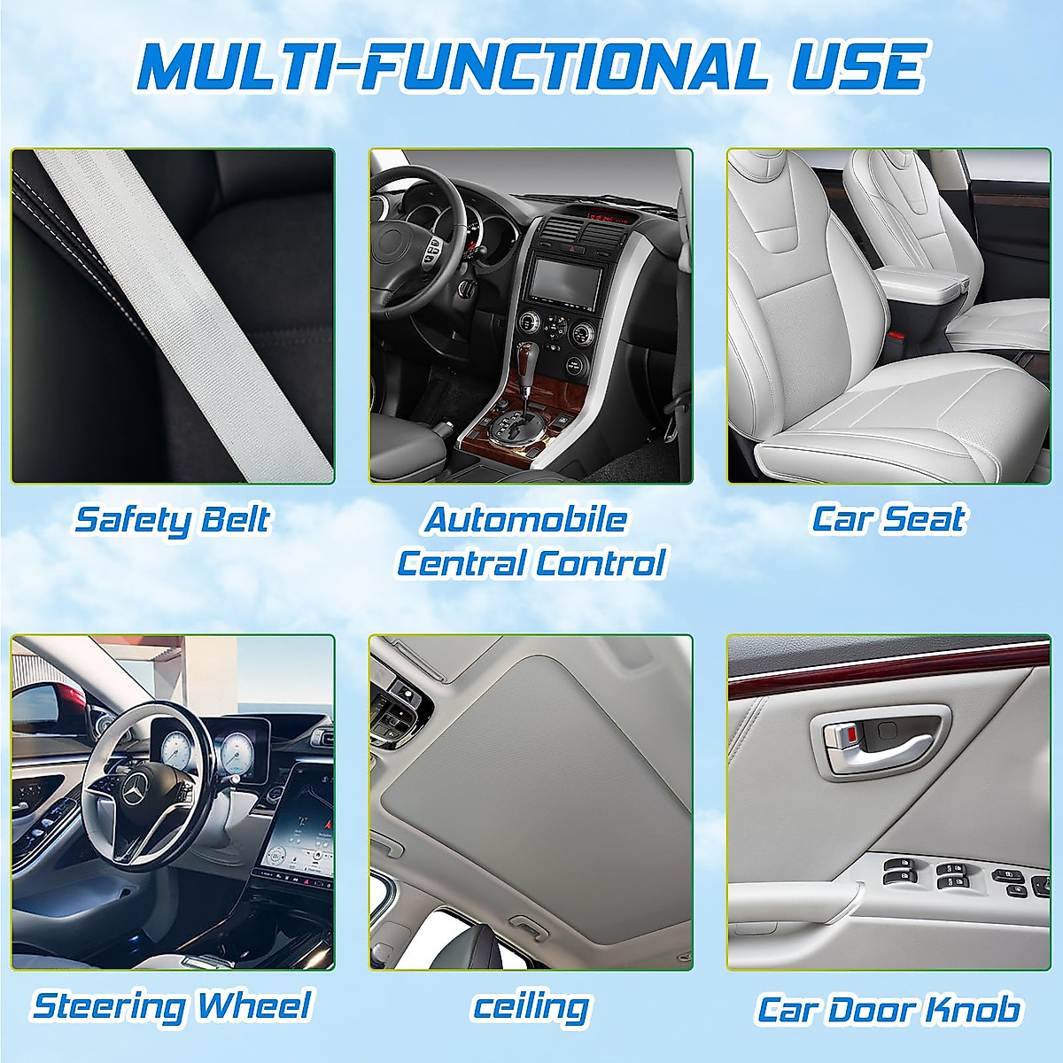 Ballindun Foam Cleaner For Car, 2 Pcs High Effective All Purpose Cleaner, Powerful Car Magic and House, Multipurpose Spray Carpet, Upholstery, Fabric Washing (2 pack 100ML)