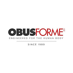 ObusForme Sit-Back Cushion – Seat Cushion and Posture Support, Contoured Ergonomic Design for Soothing Relief, Memory Foam Lumbar Support Pillow for Office Chairs and More