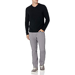 Amazon Essentials Men's Long-Sleeve Soft Touch V-Neck Sweater, Black, X-Large