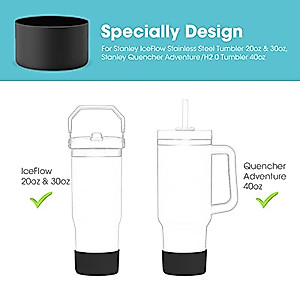 AIEVE Upgrade Silicone Boot for Stanley Cup Accessories, Protector Silicone Water Bottle Bottom Sleeve for Stanley 40 oz Tumbler with Handle Stanley Water Bottle Stanley Quencher