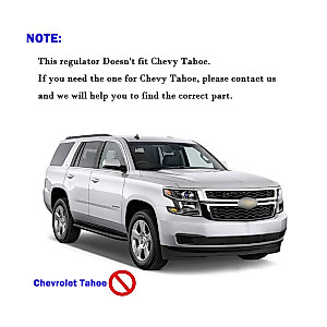 YHTAUTO Rear Power Window Regulator Driver Side with 2-Pin Motor Assembly for Chevy Silverado & GMC Sierra 1500 2500 HD 3500 2001-2006, Suburban/Avalanche/Yukon XL & Cadillac Escalade ESV EXT