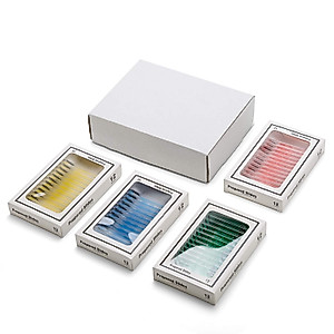 48pcs Kids Plastic Prepared Microscope Slides of Animals Insects Plants Flowers Sample Specimens for Microscopes