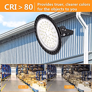 LED High Bay Light 200W 10pcs, 20000LM UFO LED High Bay Light, 6000K High Bay LED Lights, IP54 Warehouse LED Lights Commercial Warehouse Area Light Bay Lights-Bay Lighting for Garage Factory Workshop