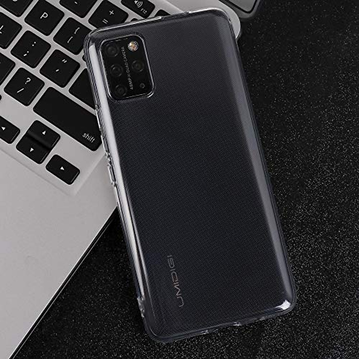Ytaland Soft Clear Case for Umidigi S5 Pro,with Tempered Glass Screen Protector. (2 in 1)[Scratch Resistant Anti-Fall] Fashion Soft TPU Shockproof Case