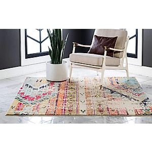 Unique Loom Sedona Collection Area Rug - Yosemite (8' Square, Multi/ Blue)