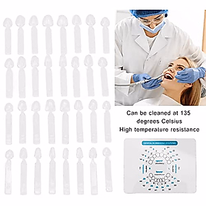 Dental Veneers Mould Set, 32pcs Different Shapes Heat Resistance Front Back Teeth Composite Resin Mold 2 Sizes