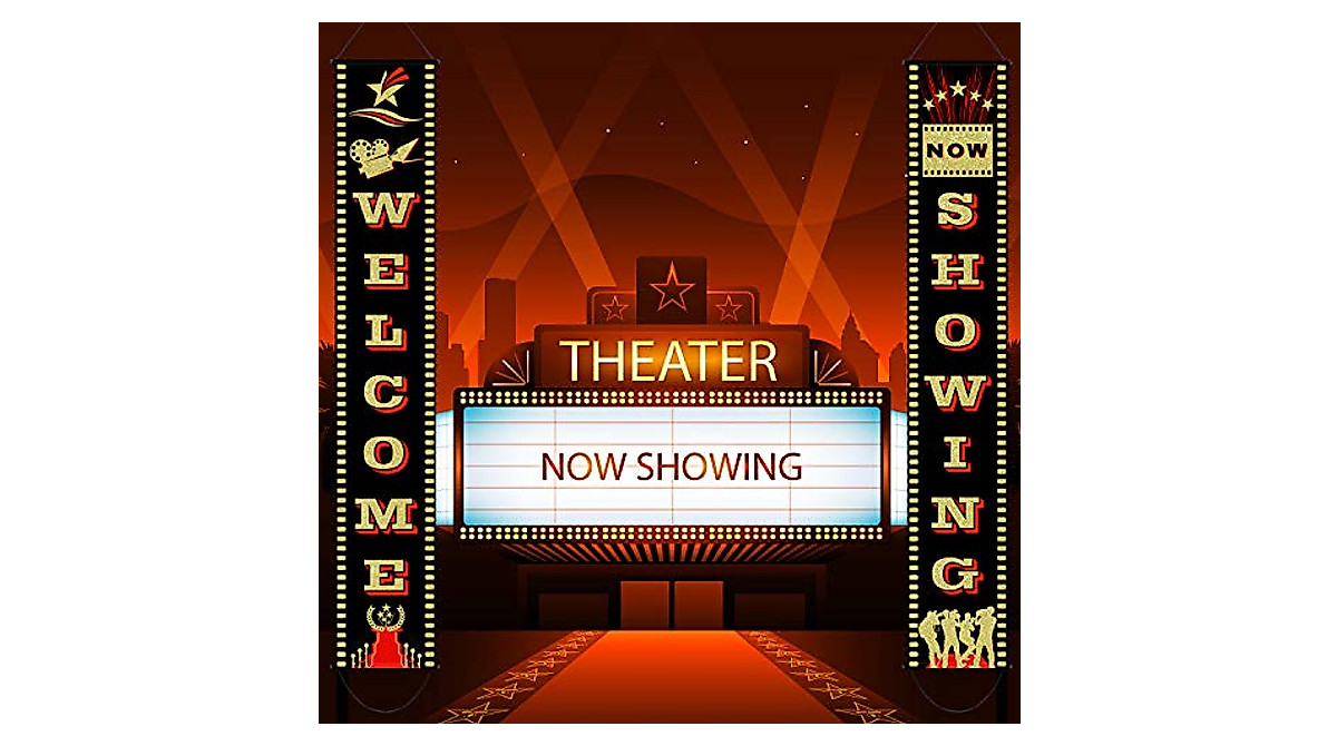 Movie Night Banner Set for Parties & Events | Film Night Decor