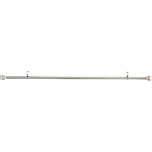 Amazon Basics 1" Wall Curtain Rod with Square Finials, 72" to 144", Nickel