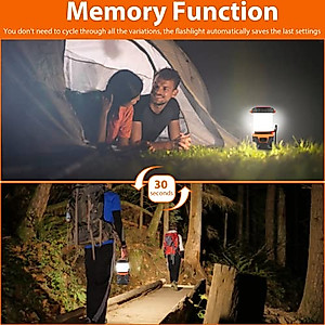 LED Camping Lantern, Rechargeable Flashlights with 3000LM, Dimmable Battery Powered Camping Lights, Daylight Warm Light 8 Modes, 4400mAh Power Bank, Portable Waterproof Tent Light for Hiking, Survival