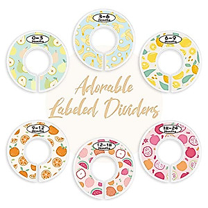 Rose Gold Baby Velvet Hangers 30 Pcs & 6 Closet Organizer Dividers, Non-Slip Kids Hangers, Yellow