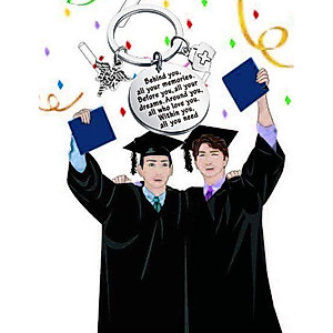 FEELMEM BSN Keychain BSN Bachelor of Science Nursing Gifts Behind You All Memories Before You All Your Dream BSN Graduation Gift for Women (BSN Keychain)