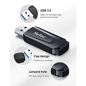 Netac Thumb Drive 32GB Flash Drive 3.0 USB Sticks 32GB Jump Drive, Read Speeds up to 90MB/s