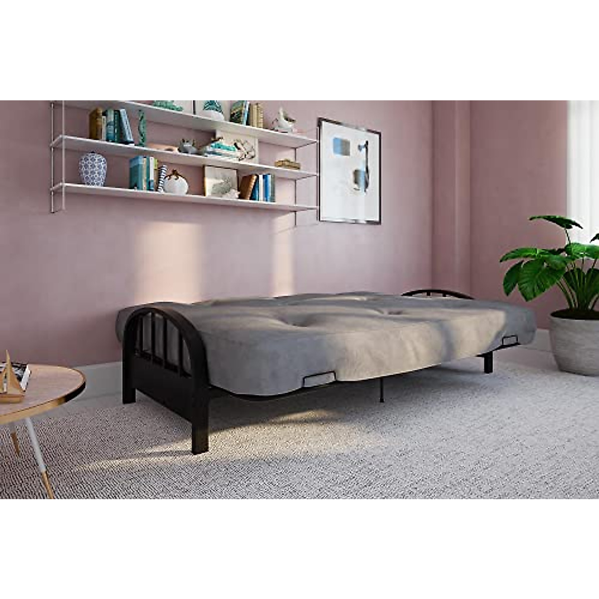 DHP Aiden Metal Futon Frame, Black Large