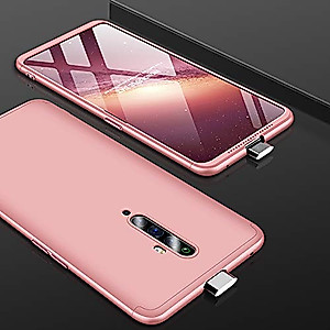 ZSCHAO Case for Oppo Reno2 Z - 360 Degree Ultra Slim Anti-Shock with Tempered Glass - Matte, Pink Gold, Shock-Absorbent, Anti-Slip