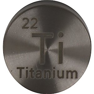 Titanium (Ti) 24.26mm Metal Disc for Collection or Experiments - 12.1mm Thick