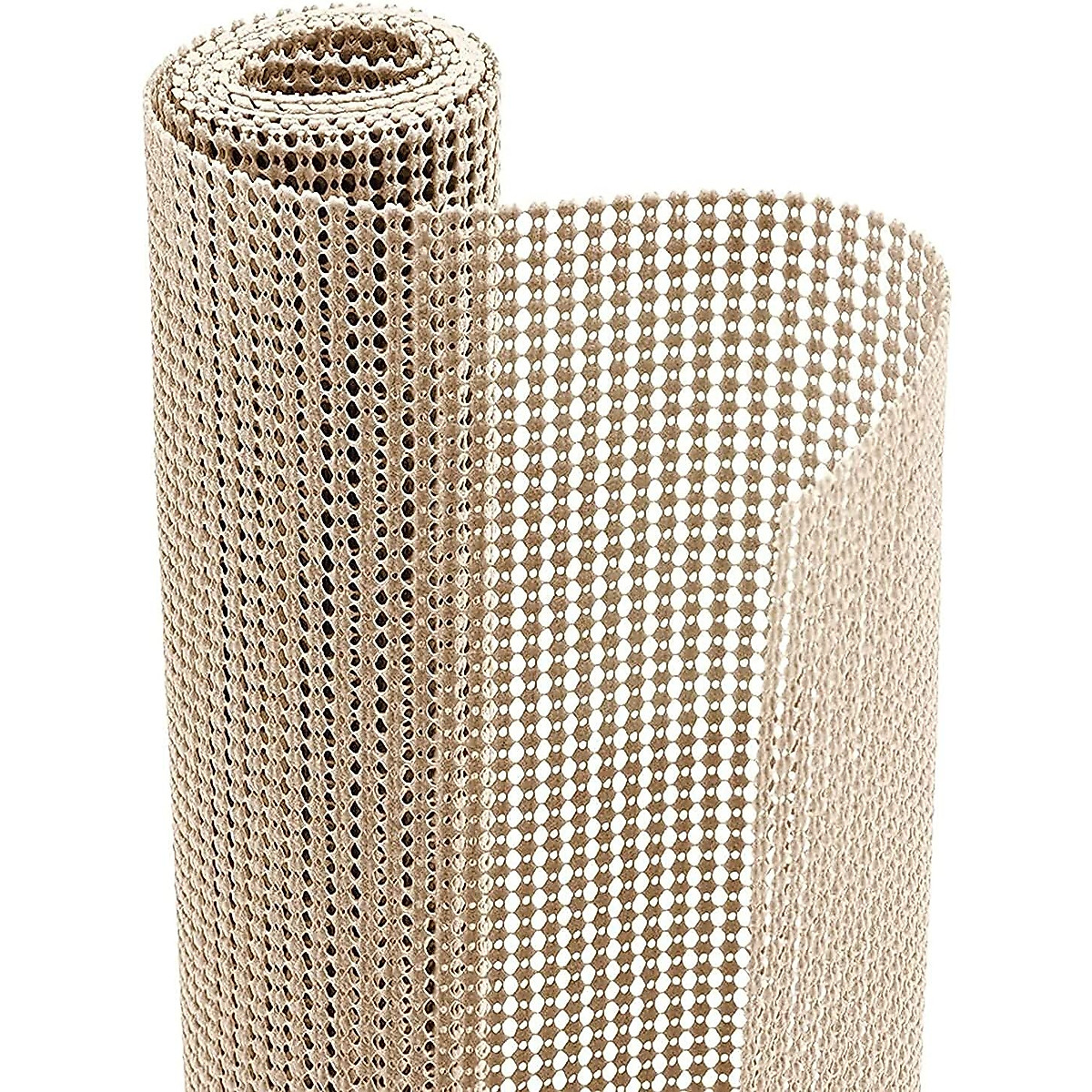 Tough Grip Liners Shelf Liners Drawer Non Slip for Cabinets Non Adhesive Drawer and Shelf Liner for Storage, Kitchen,Shelves and Tables 11.8" x 59" (30cmx150xm) (Beige)