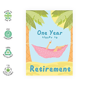 CENTRAL 23 Humor Birthday Cards For Friends - Closer To Retirement - Funny Greeting Cards For Men Women - Witty Cards Him Her - Best Friend Brother Sister Mom Dad - Comes With Fun Stickers