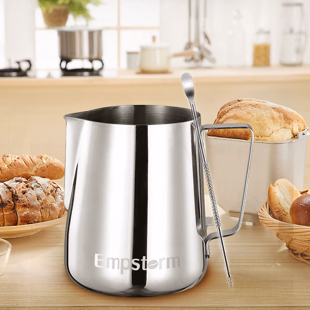 Empstorm Espresso Machine 20 Bar, 3 in 1 Espresso Maker with Milk Frother Steam Wand for Latte & Cappuccino - Espresso Accessories Stainless Steel Milk Frothing Pitcher 12 Oz with Decorating Pen