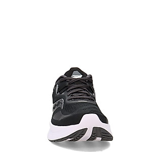 Saucony Men's Guide 15 Running Shoe, Black/White, 10.5 Wide
