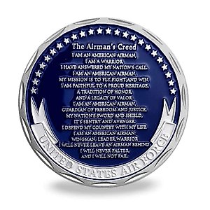 United States Air Force Airman's Value Creed Military Challenge Coin Collection