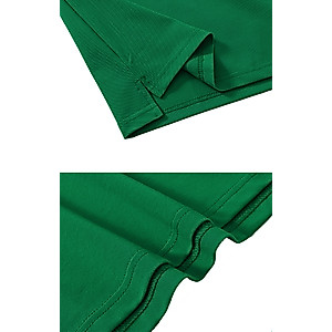 YSENTO Women Tennis Dress Polo Shirts Short Sleeve UPF 50+ Activewear Athletic Golf Dresses Green Size L