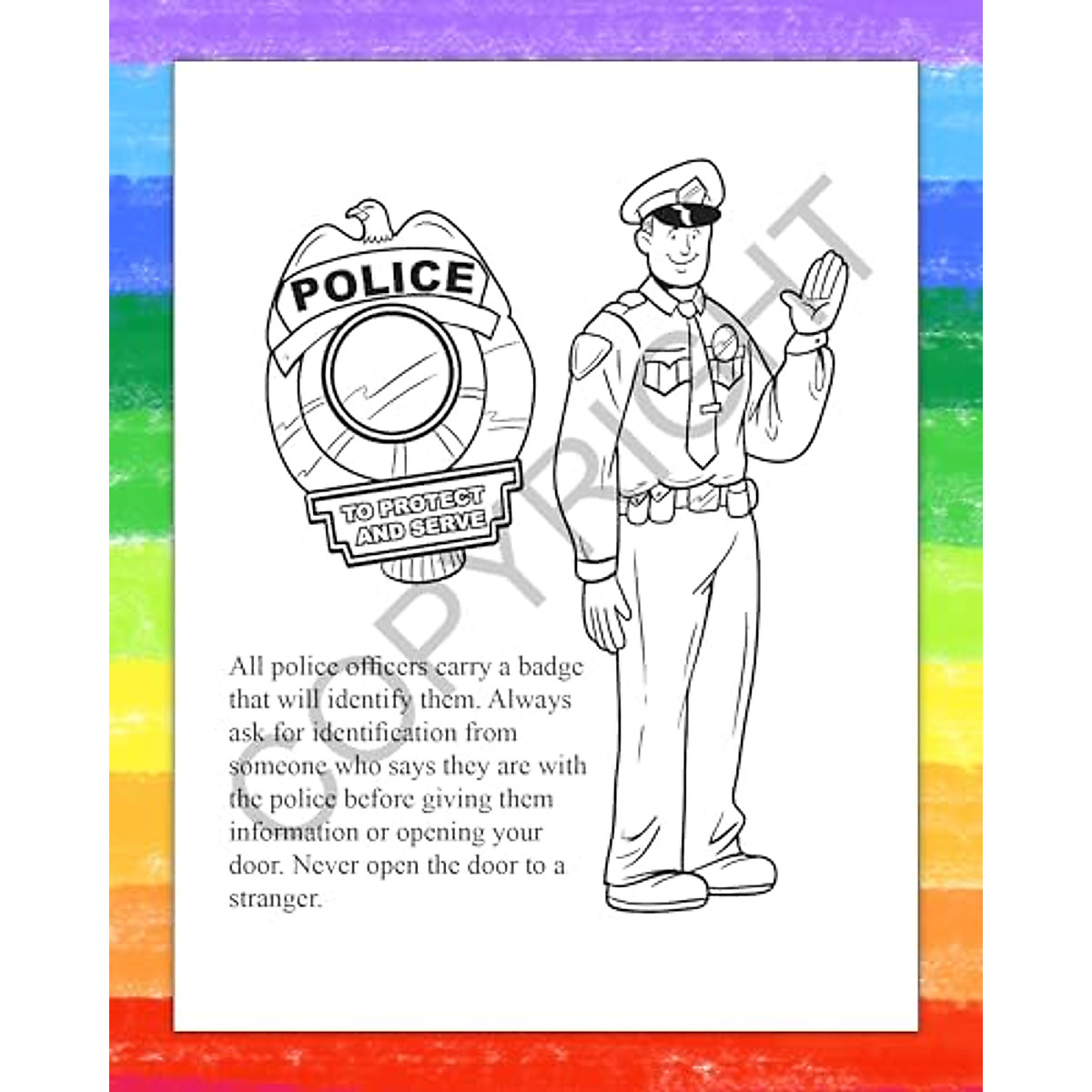 ZOCO - A Visit to The Police Station - Coloring Books (25 Bulk Pack, Without Crayons) - Games, Puzzles, Fun Activities, Gifts for Kids
