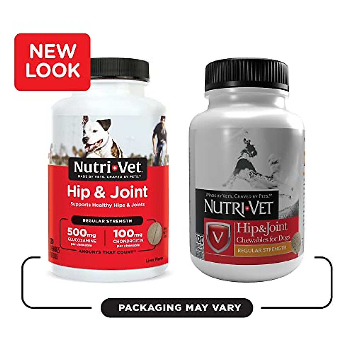 Nutri-Vet Hip & Joint Chewable Dog Supplements | Formulated with Glucosamine & Chondroitin for Dogs | 120 Count