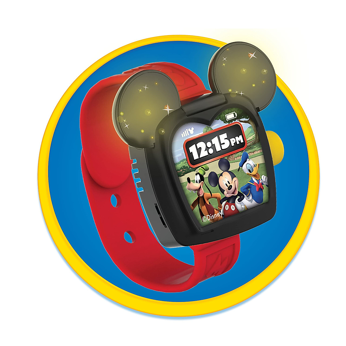 Disney Junior Mickey Mouse Funhouse Toy Watch for Kids with Lights and Sounds, Officially Licensed Kids Toys for Ages 3 Up by Just Play