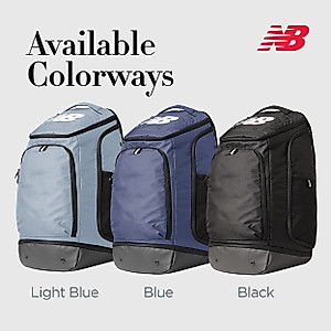 New Balance Sports Backpack, Team Travel Gym Bag for Men and Women, Blue, One Size