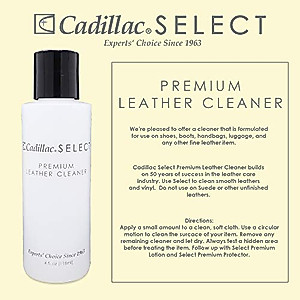 Cadillac Select Premium Leather Care Kit - Leather Cleaner, Lotion Conditioner & Water & Stain Protector