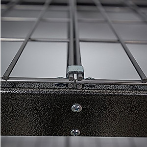 MonsterRax Heavy Duty Garage Shelving - 24" x 92" x 84" - 500 lbs/Shelf - Adjustable 4 Tier Metal Utility Shelves - High Grade Steel Storage Rack for Warehouse, Basement - Hammertone Finish