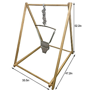 Avenlur Tulip Baby Bouncer - Foldable Baby Jumper with Stand - Self Standing Baby Bouncer and Swing Set for Children 6 Months to 3 Years - Baby Bouncer Seat (Gray)