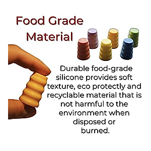 Wine stoppers, 6 x silicone wine bottle stoppers, reusable beverage stopper, multicolored.