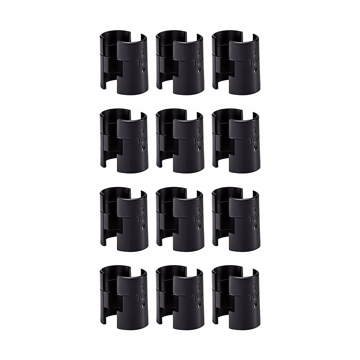 24 Pcs 3/4" Wire Shelving Post Clips, 12 Pairs of Plastic Shelf Locking Clips, Shelving Sleeves Replacements, Wire Shelving Accessories Parts, Compatible with Metro and More