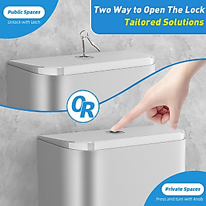 PLUSSEN Multifold Paper Towel Dispenser,C-Fold Folded Hand Paper Towels Dispenser Wall Mount for Commercial (Silver)