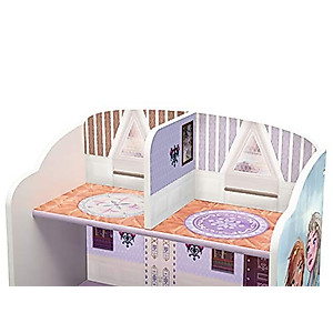 Delta Children Wooden Playhouse 4-Shelf Bookcase for Kids, Frozen II
