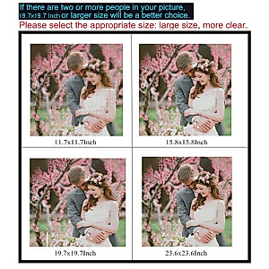 Custom Diamond Painting Kits Full Drill for Adults, Personalized Photo Customized Diamond Painting, Private Custom Your Own Picture (Round Drill, 15.8x15.8inch/40x40cm)