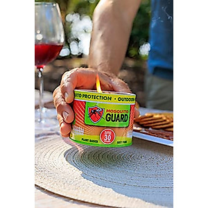 Mosquito Guard 12oz Repellent Candle - Burns 35 Hours, Refreshing Aroma, Plant Based Citronella Candles Outdoor Indoors