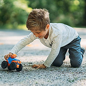 Blippi Monster Truck Mobile - Mini Vehicle with Freewheeling Features Including 2” Character Toy Figure and Cool Hydraulics - Imaginative Play for Toddlers and Young Children