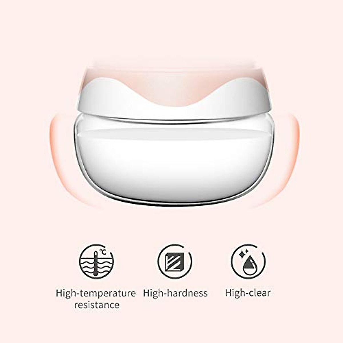 POTATO Glass Baby Bottles for Newborn Babies, Anti Colic Breastfeeding Bottle with Wide Neck, Slow Flow, 2pack, 2.5oz, Pink