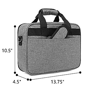 Luxja Projector Case, Projector Bag with Accessories Storage Pockets (Compatible with Most Major Projectors), Medium(13.75 x 10.5 x 4.5 Inches), Gray